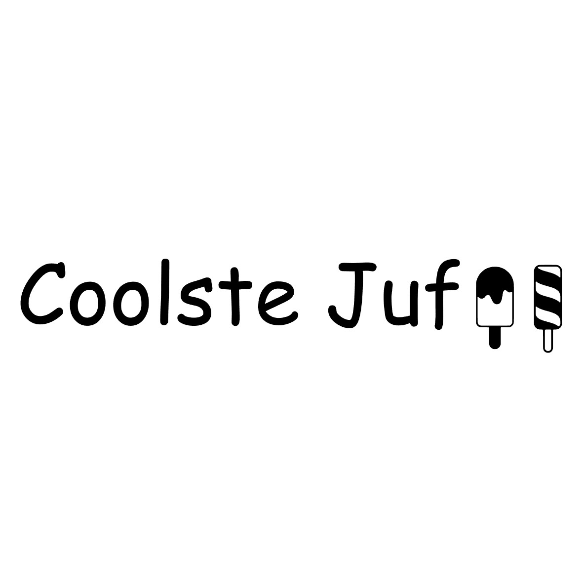 Sticker Coolste juf met ijsjes